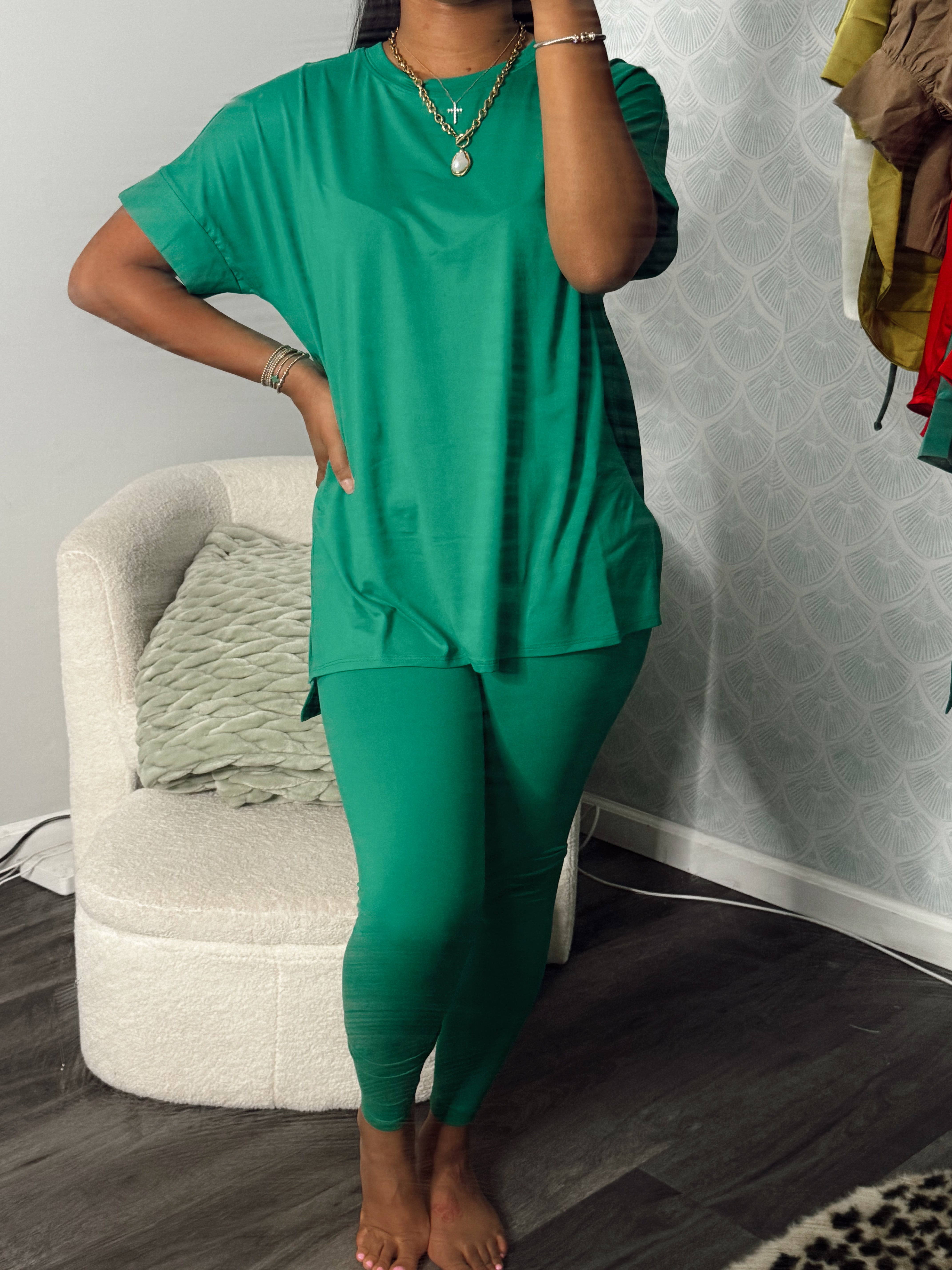 Kelly green butter soft set – Shop Broadview Boutique